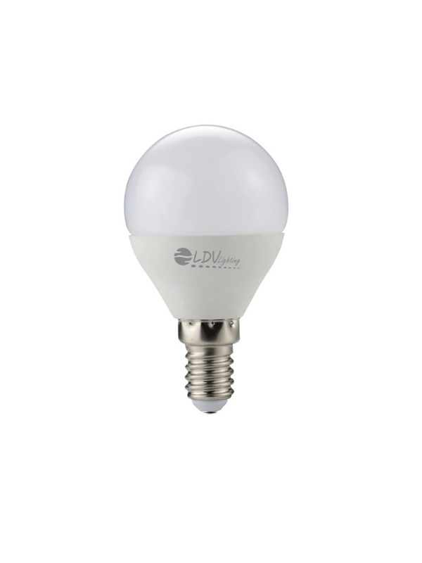 LAMPARA LED ESFERICA 6W E14 504LM 180º 4500K – LDVLighting